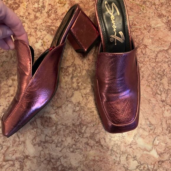 7 For All Mankind | Shoes | New Metallic Mules | Poshmark